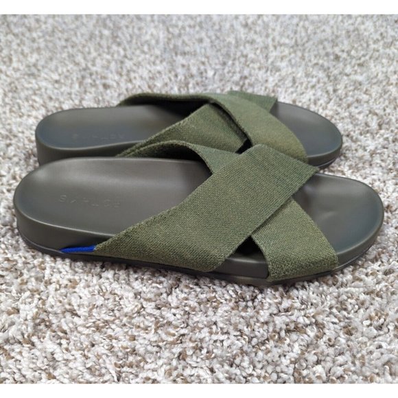 Rothy's | Shoes | Rothys The Weekend Slide Womens Green Cross Strap ...